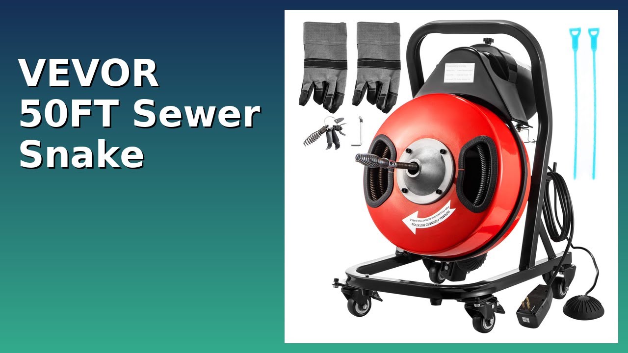 REVIEW (2025): VEVOR 50FT Sewer Snake. Features. - YouTube