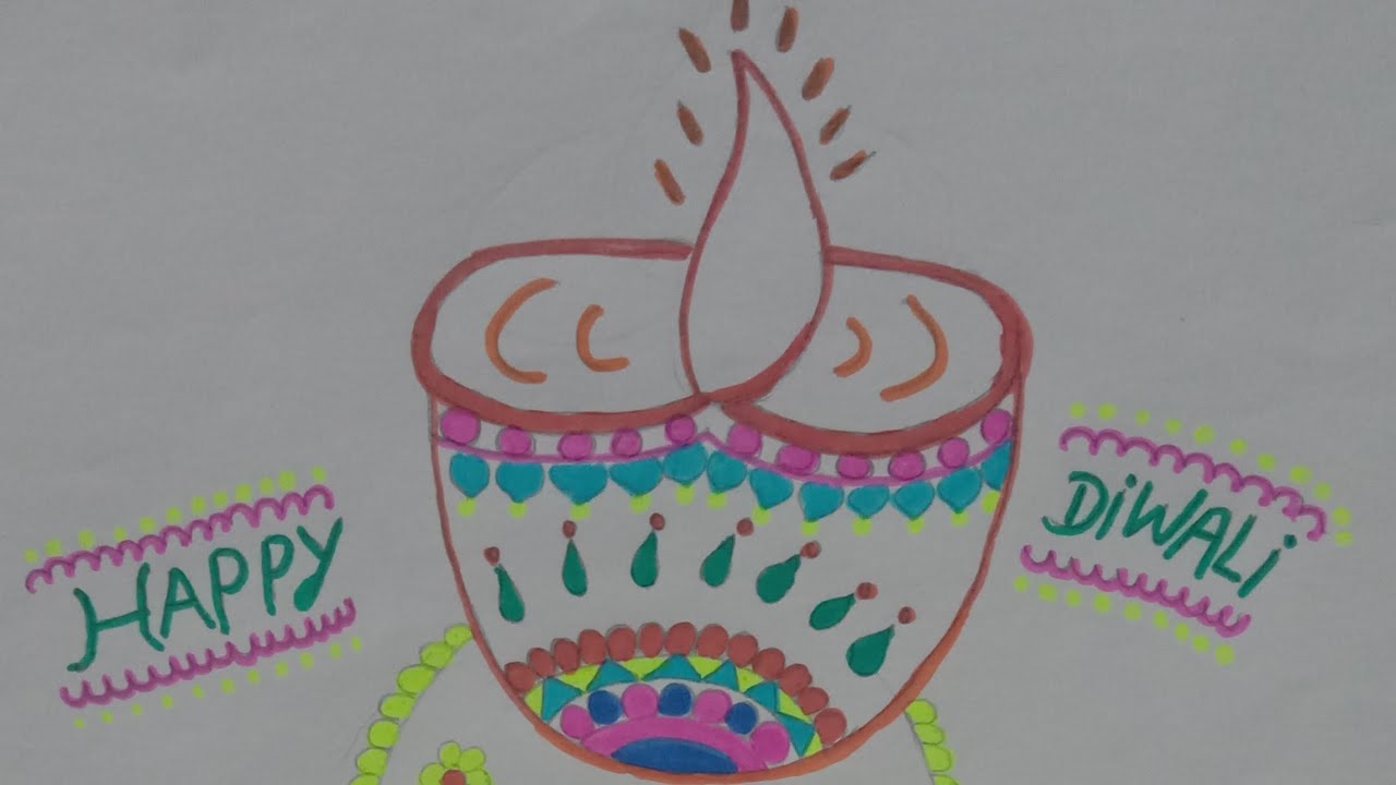 How to draw a diya ||Dreams drawing ||diya - YouTube