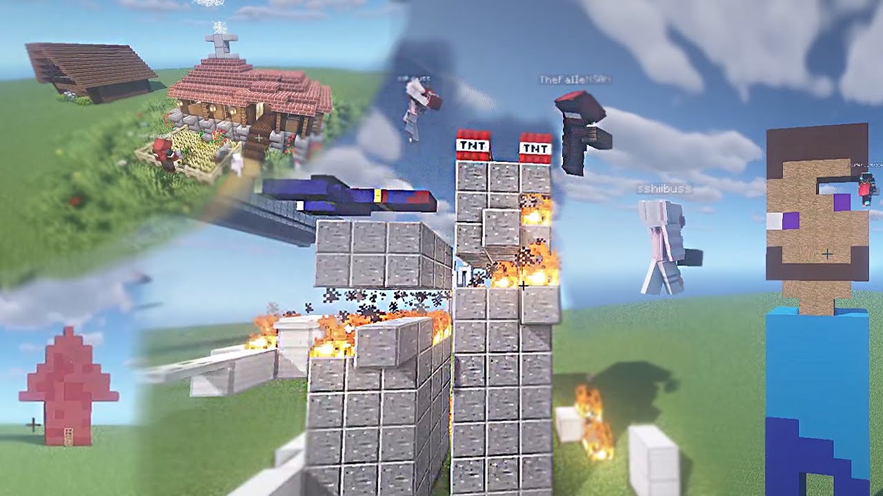 Build Battle: Dumb Minecraft Ideas from Viewers, ft. Samantha, Jasper ...