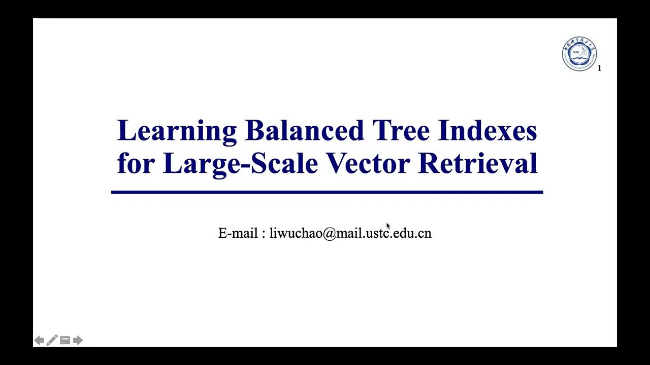 KDD 2023 - Learning Balanced Tree Indexes for Large-Scale Vector Retrieval - YouTube