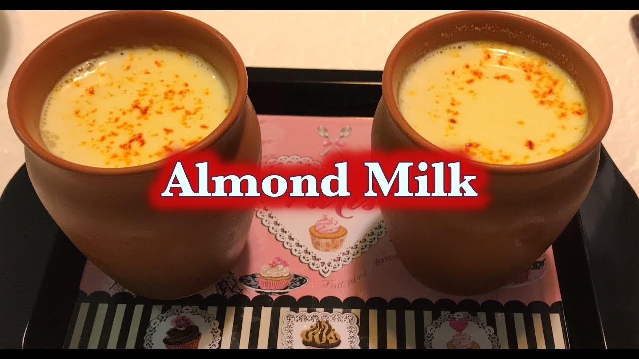 Almond milk | Badam Milk | How to make Badam milk - YouTube