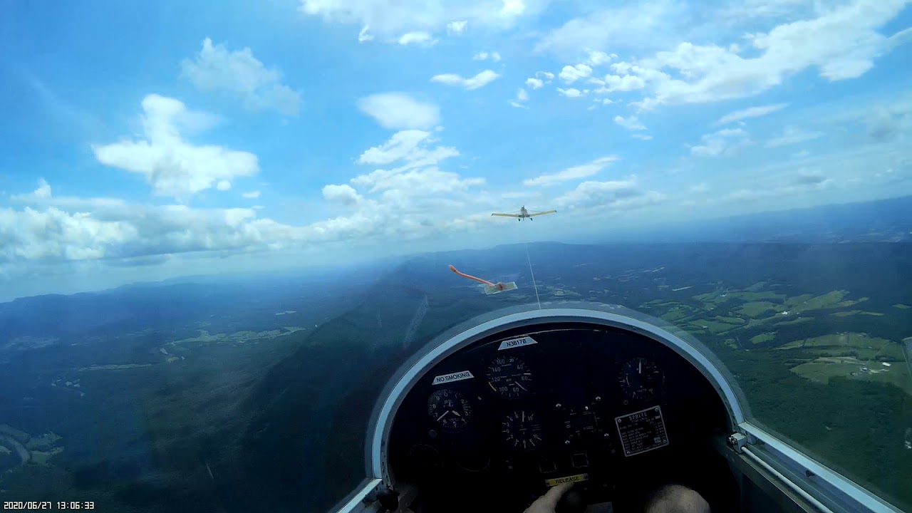 Sprite 1-36 Glider turbulent take off at Front Royal VA - YouTube