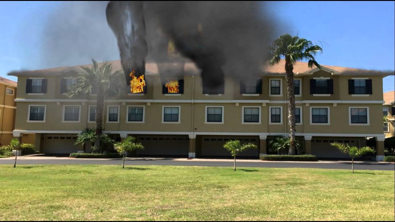 3-Story Multi-Family Residential Townhouse Row Fire Simulation - YouTube