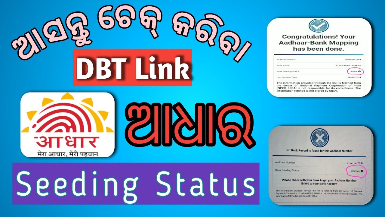 How to Check Aadhaar Seeding With Bank Account | Aadhaar Bank Seeding ...