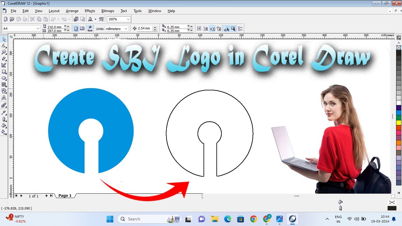 How To Make SBI Logo In Corel Draw? || Corel पर SBI का Logo Design कैसे ...