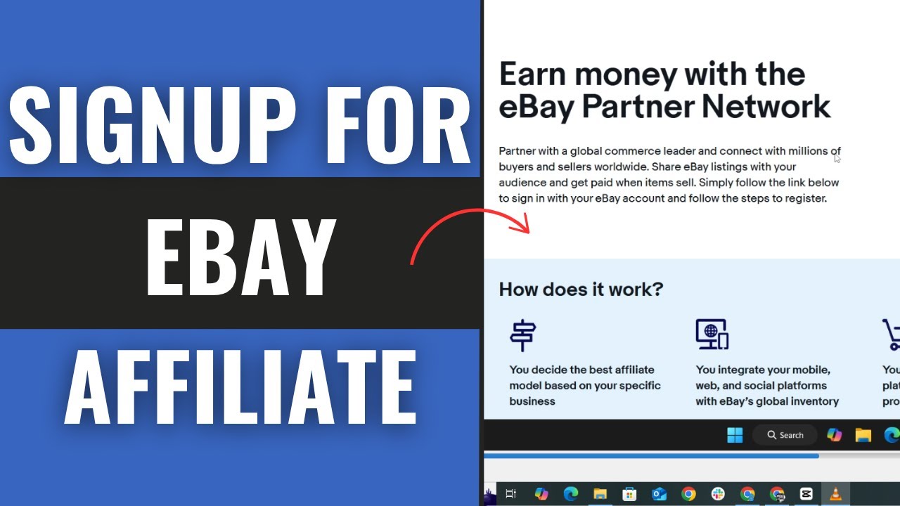 How To Sign Up For eBay Affiliate Program (Step By Step) - YouTube