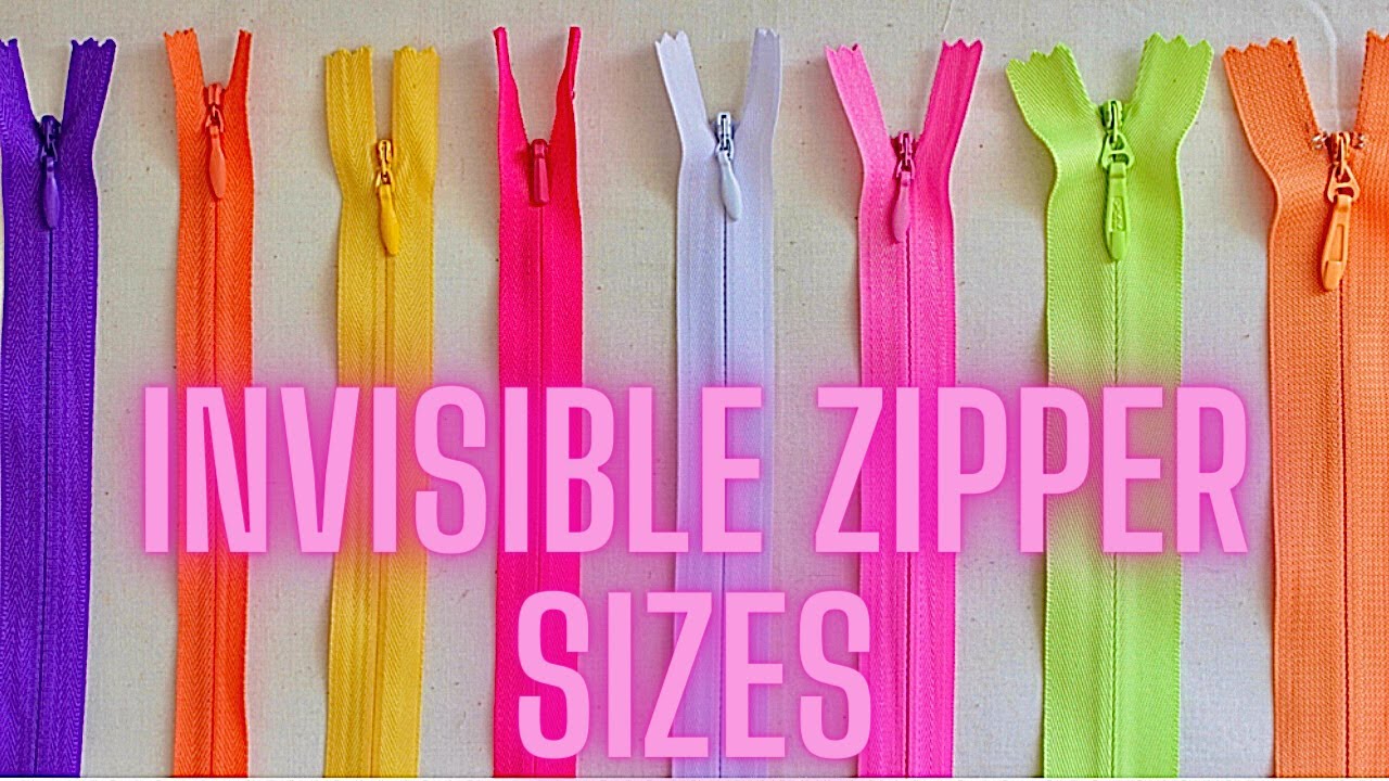 INVISIBLE ZIPPERS 101 DIFFERENT SIZE INVISIBLE ZIPPERS (DETAILED) - YouTube