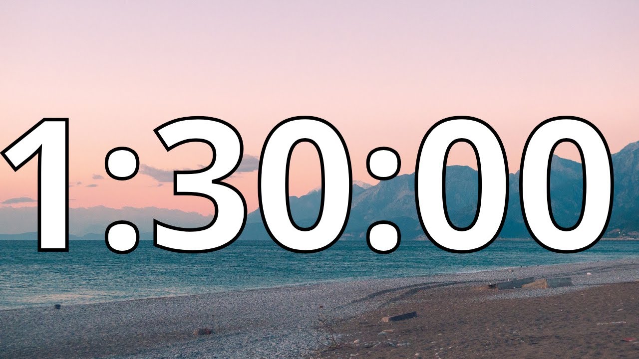 1 Hour 30 Minutes Countdown Timer With Alarm Sound At the End (Simple ...