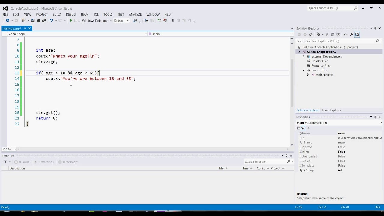 C++ Video 6 Working with operators - YouTube