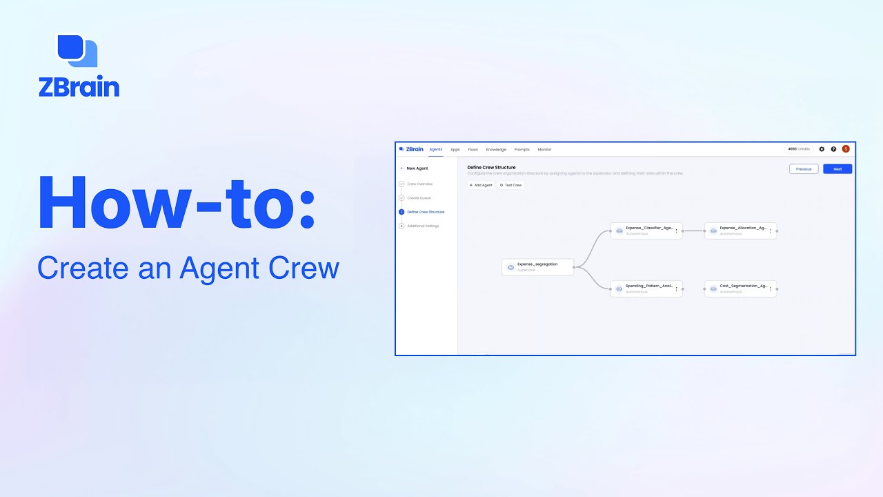 ZBrain Tutorial: How to Create an Agent Crew - YouTube
