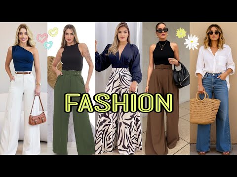 ROPA MUJER LOOKS CON PANTALONES ANCHOS / TENDENCIAS DE MODA MUJER