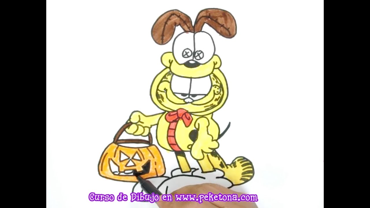 Como Dibujar y Pintar a Gardfield pintando para niños a garfield learn ...