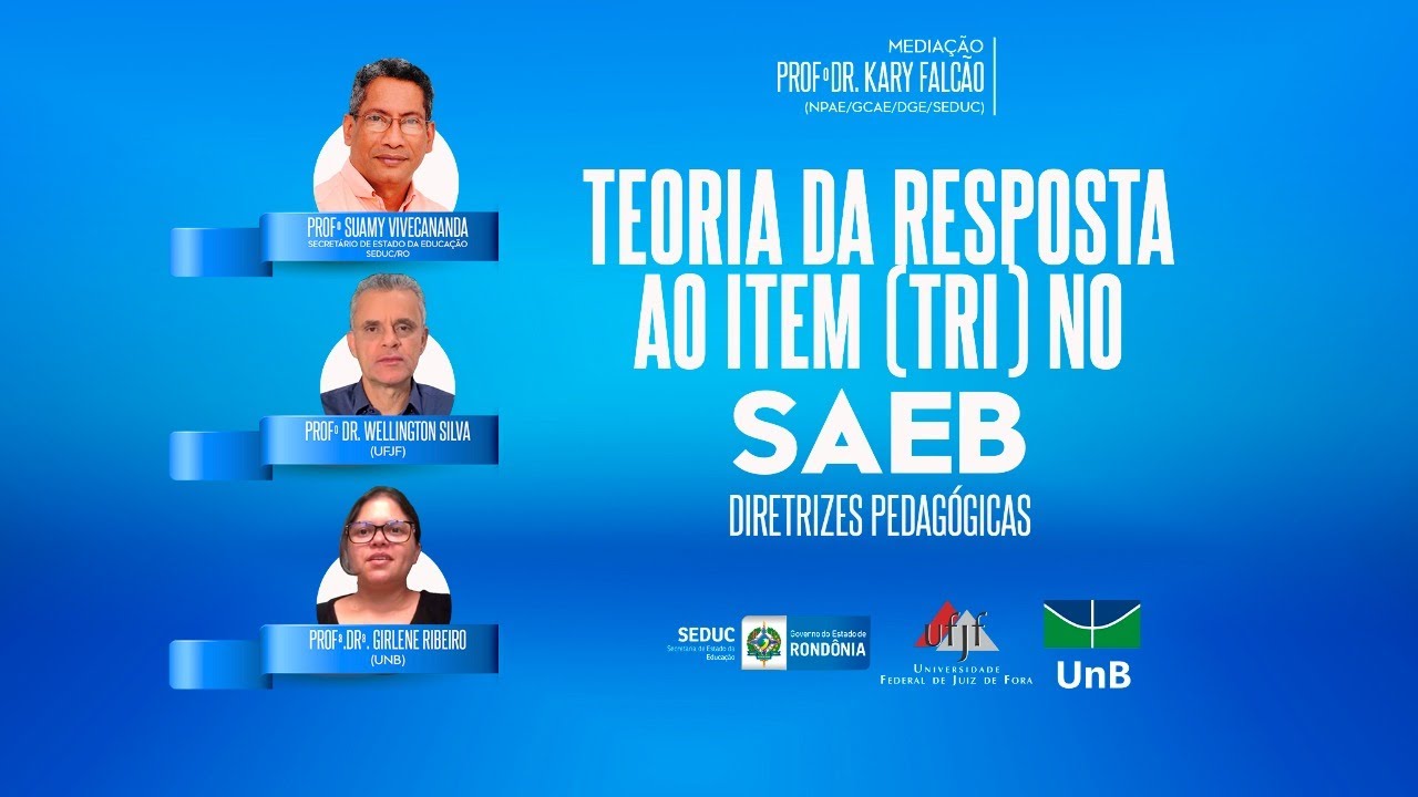 TEORIA DA RESPOSTA AO ITEM (TRI) NO SAEB DIRETRIZES PEDAGÓGICAS - YouTube
