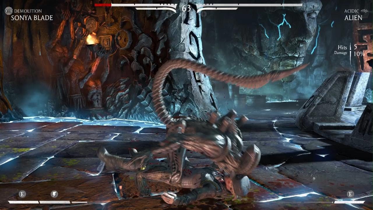 Mortal Kombat X_Sonya Blade/Demolition VS Alien/Acidic - YouTube