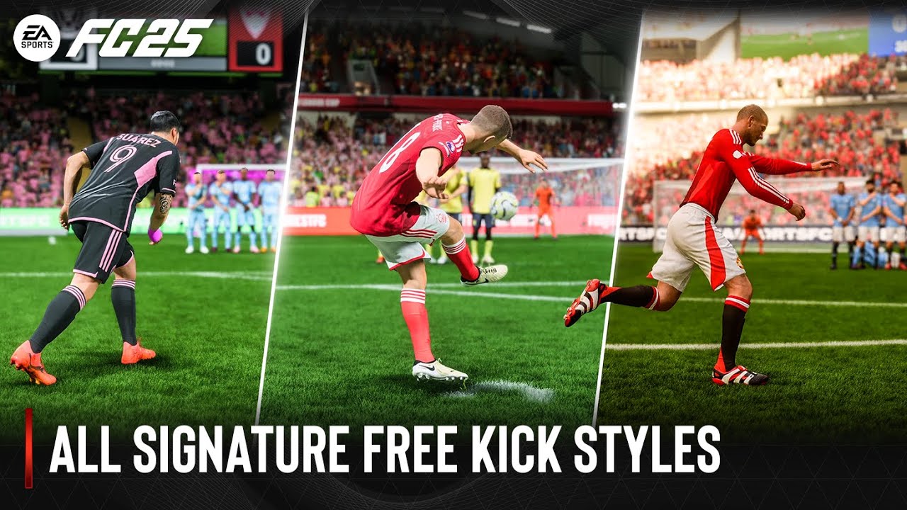EA Sports FC 25 | All Signature Free Kick Styles - YouTube