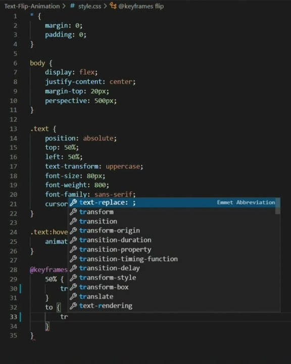 Creating a text flipping animation using HTML and CSS - YouTube