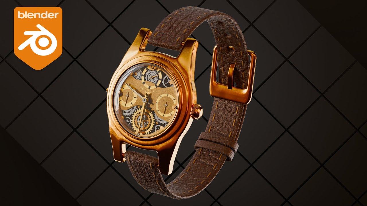 Product Animation in Blender - Golden Watch- Time-lapse - YouTube