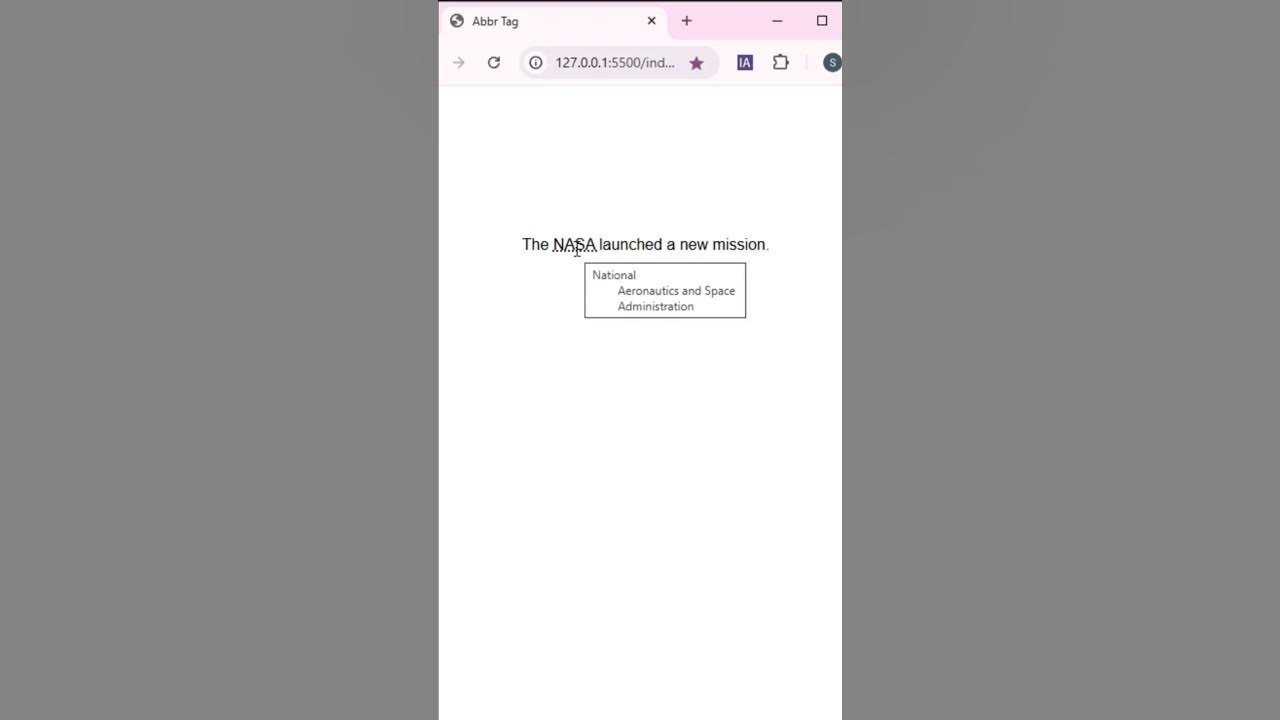 Abbr Tag Html Html Tag Shorts Coding Htmltags Youtube