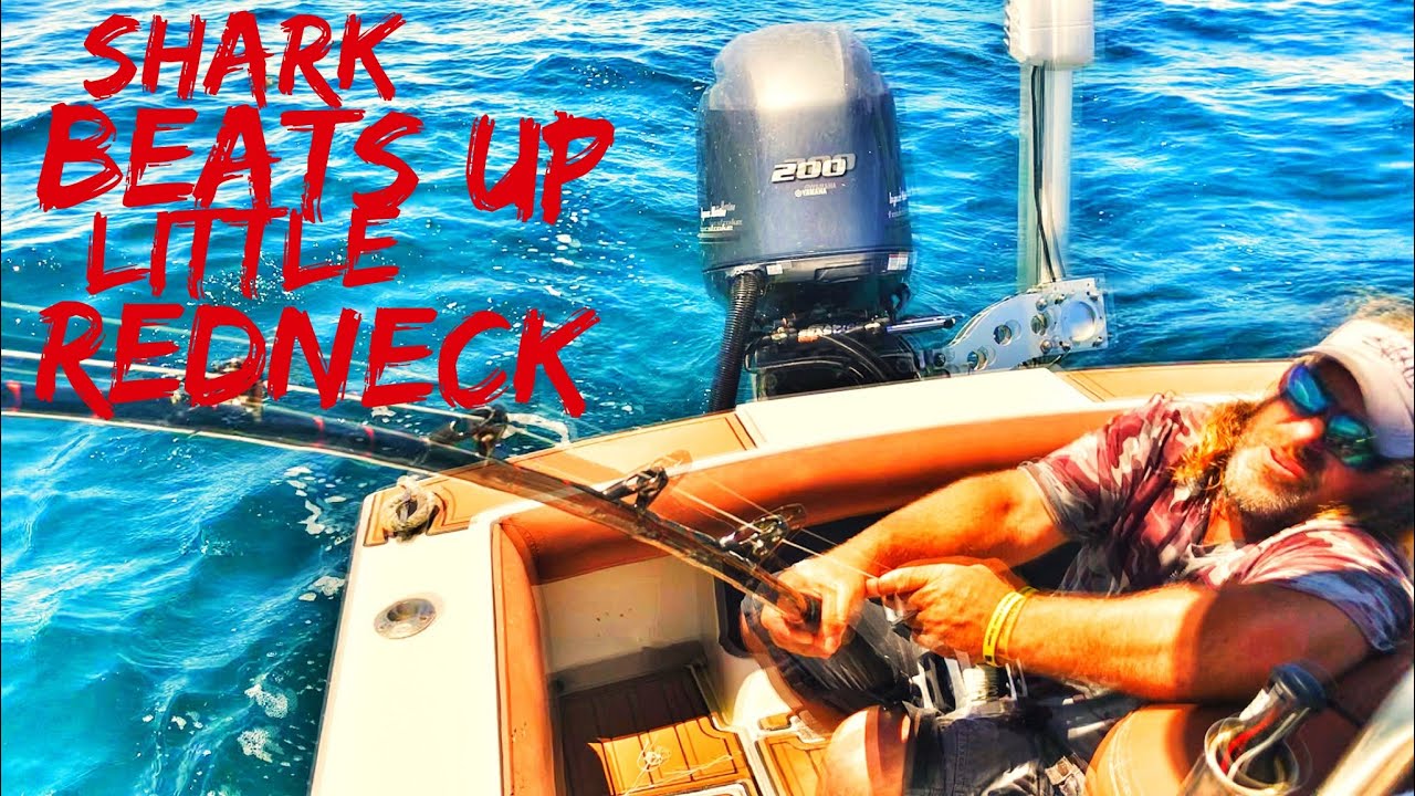 Strongest Shark Beats Up Little Redneck Man - YouTube