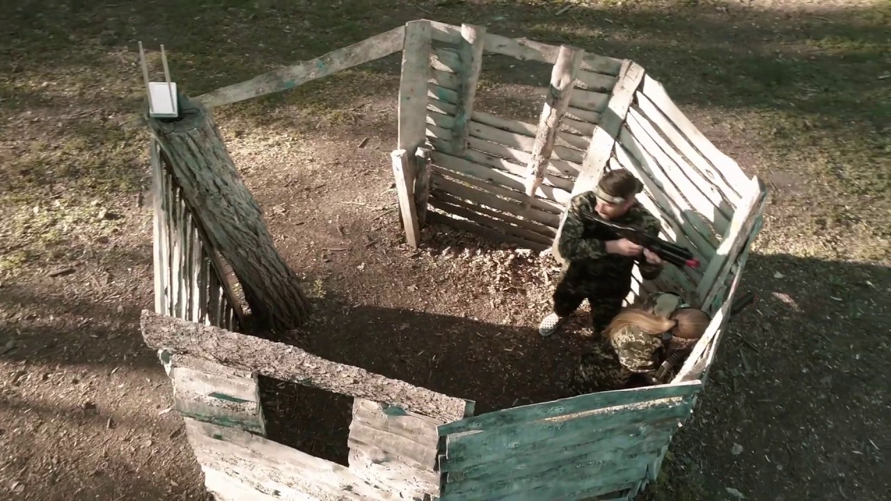 What does the playground for outdoor laser tag look like? - YouTube