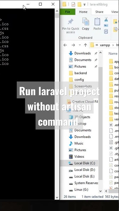 How to run laravel project without artisan project #laravel #ytshorts #shorts - YouTube