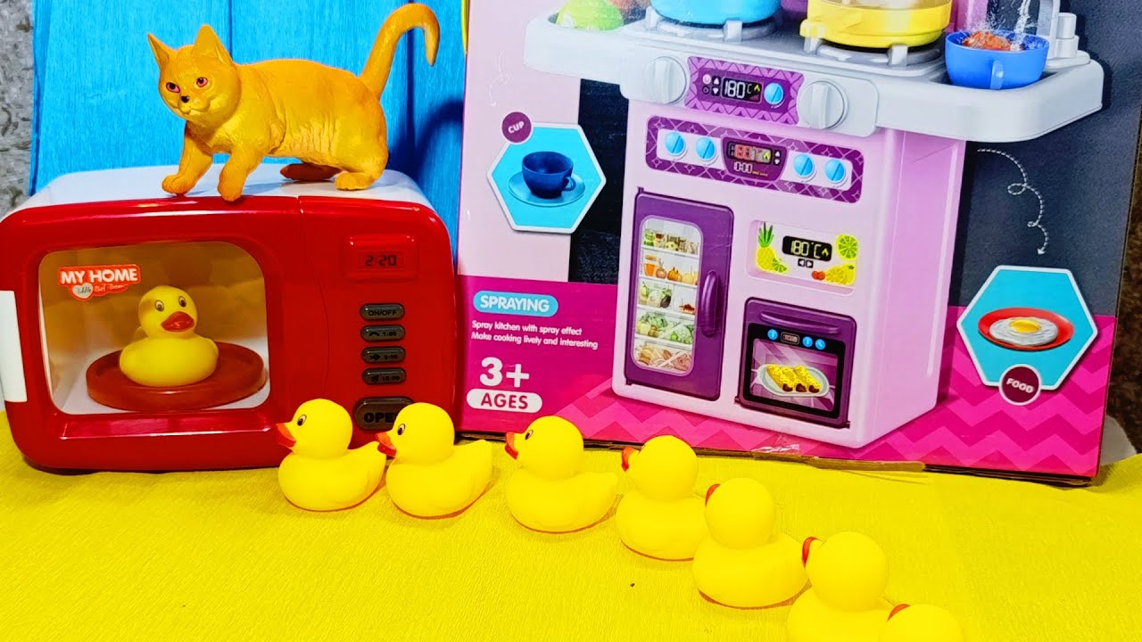 4 Minutes Satisfying with Unboxing Automatic Kitchen Appliance Playset ...