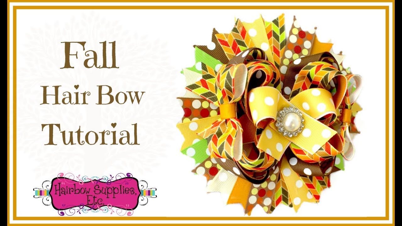 Fall Hair Bow Tutorial - DIY Autumn Hair Bow Over the Top Hair Bow ...