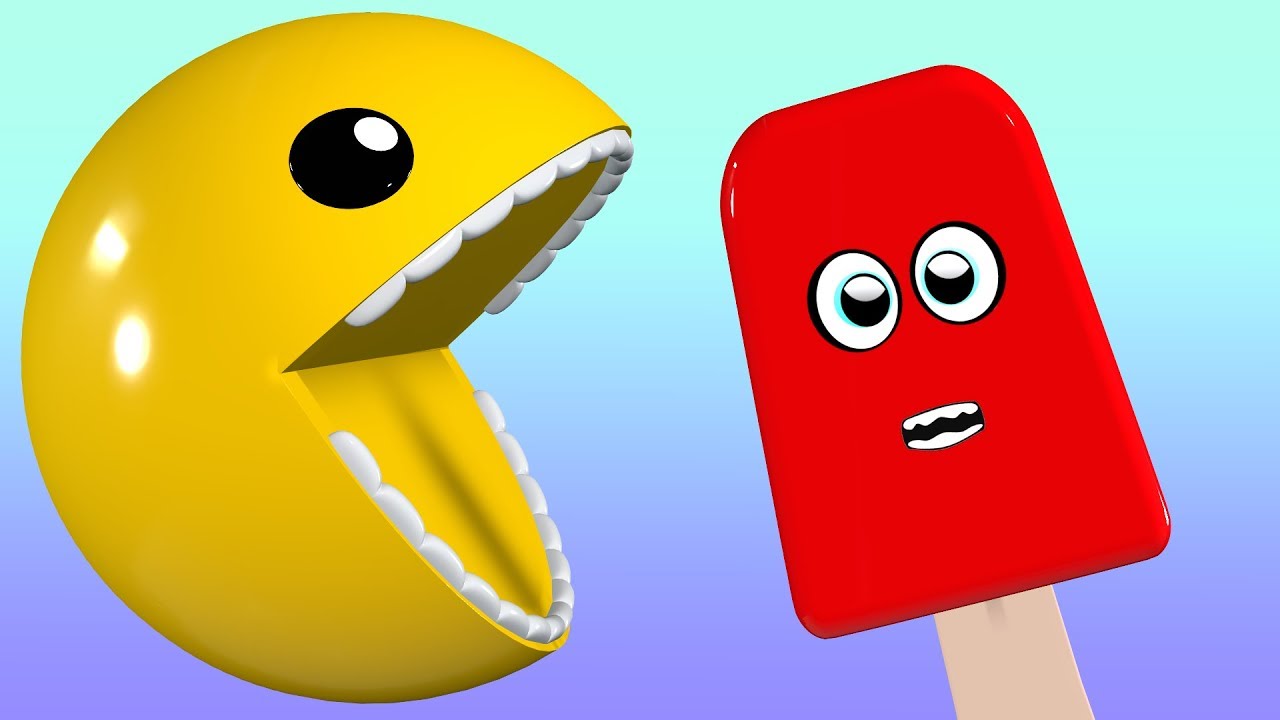 Yummy Popsicles Toddler Learn Colors With 3D Pacman Kids Video - YouTube