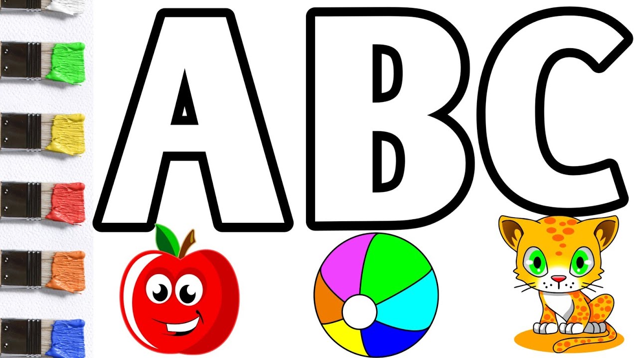 Learn small ABCD for kids with beautiful colors 1/8 june - YouTube
