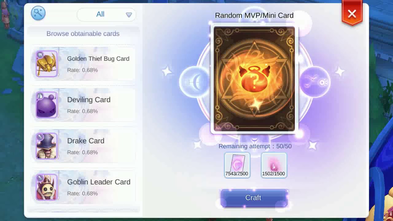 Nolan Card Roll | Combined Fate | King Poring Mini / MVP Boss Card ...