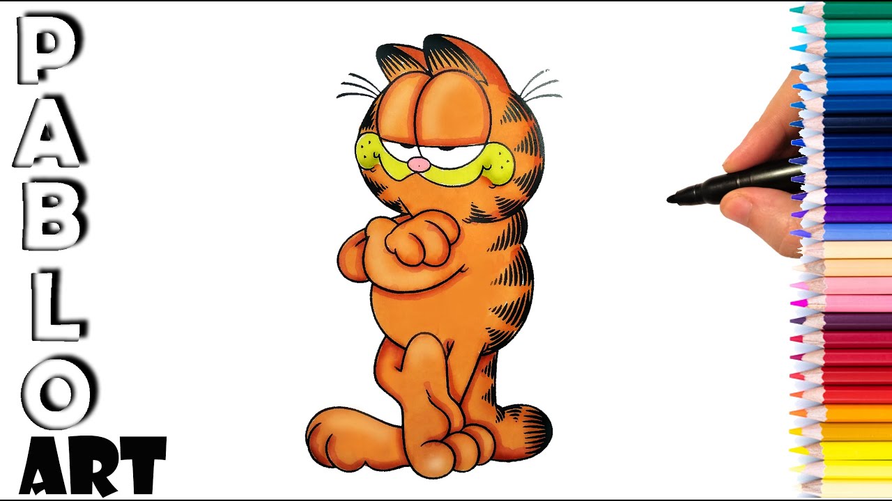How to color Garfield | Learn to Draw step by step - YouTube
