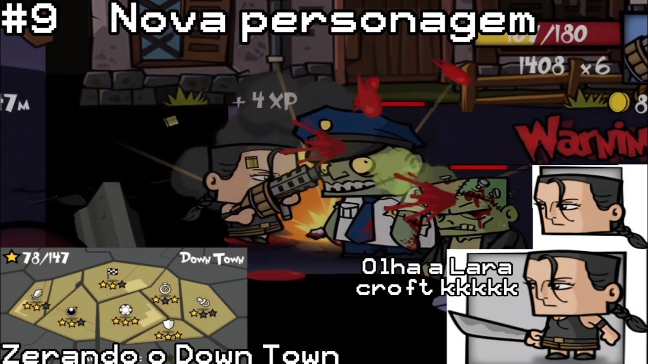 Zombie age 2 #9 (nova personagem) (zerando Down Town) - YouTube