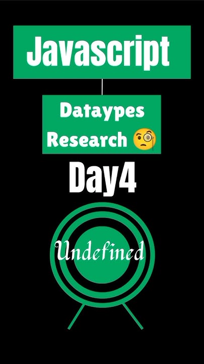 Undefined Datatype in Javascript #undefined #javascript #datatypes - YouTube