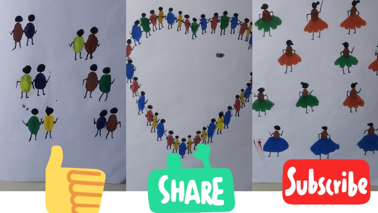 easy crowd drawing for beginners 👯 - YouTube