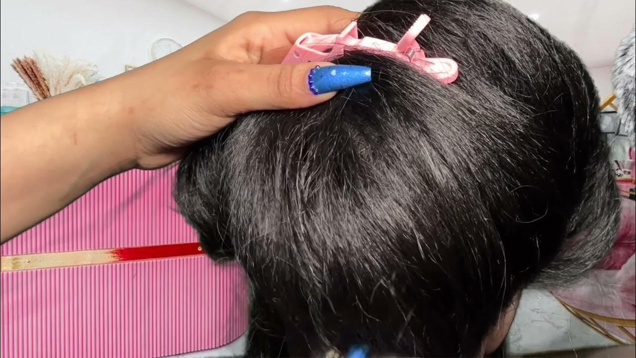 ASMR ~ rubbing your hair nape ~ let me help you relax - YouTube