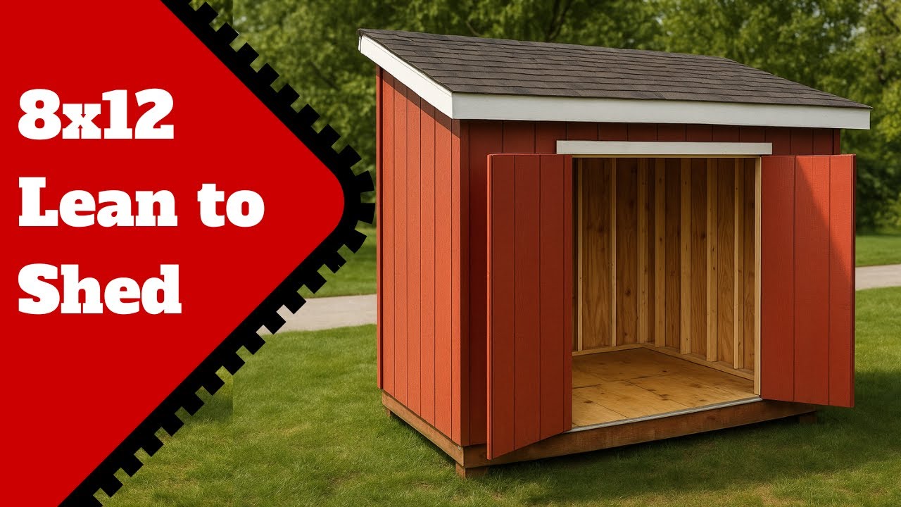 How to Build a 8x12 Lean to Shed - DIY Plans - YouTube