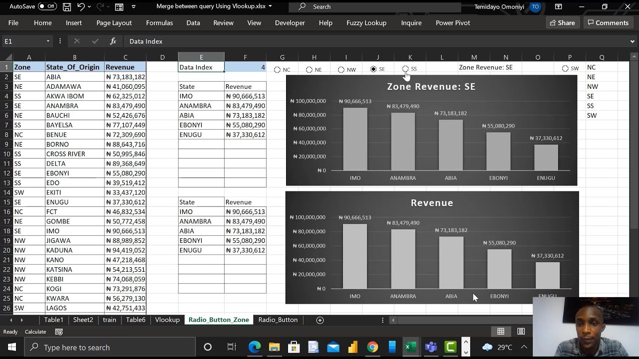 Dynamic Chart using Radio Button in Excel | Temidayo Omoniyi - YouTube
