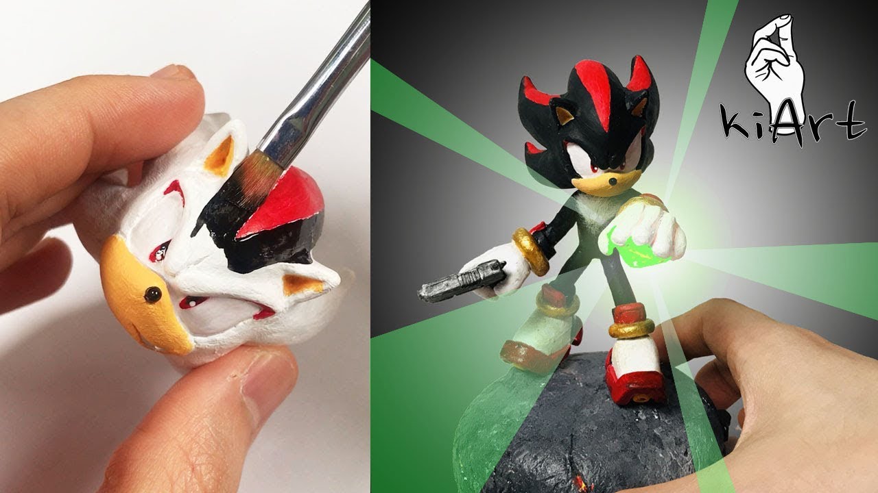 Create Shadow the Hedgehog 🦔+ Chaos emerald💎 with Clay / Clay Art ...