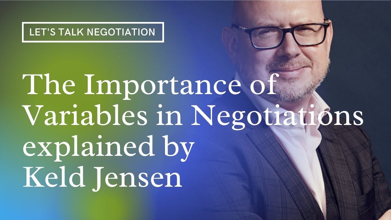 The importance of Variables in negotiations - YouTube