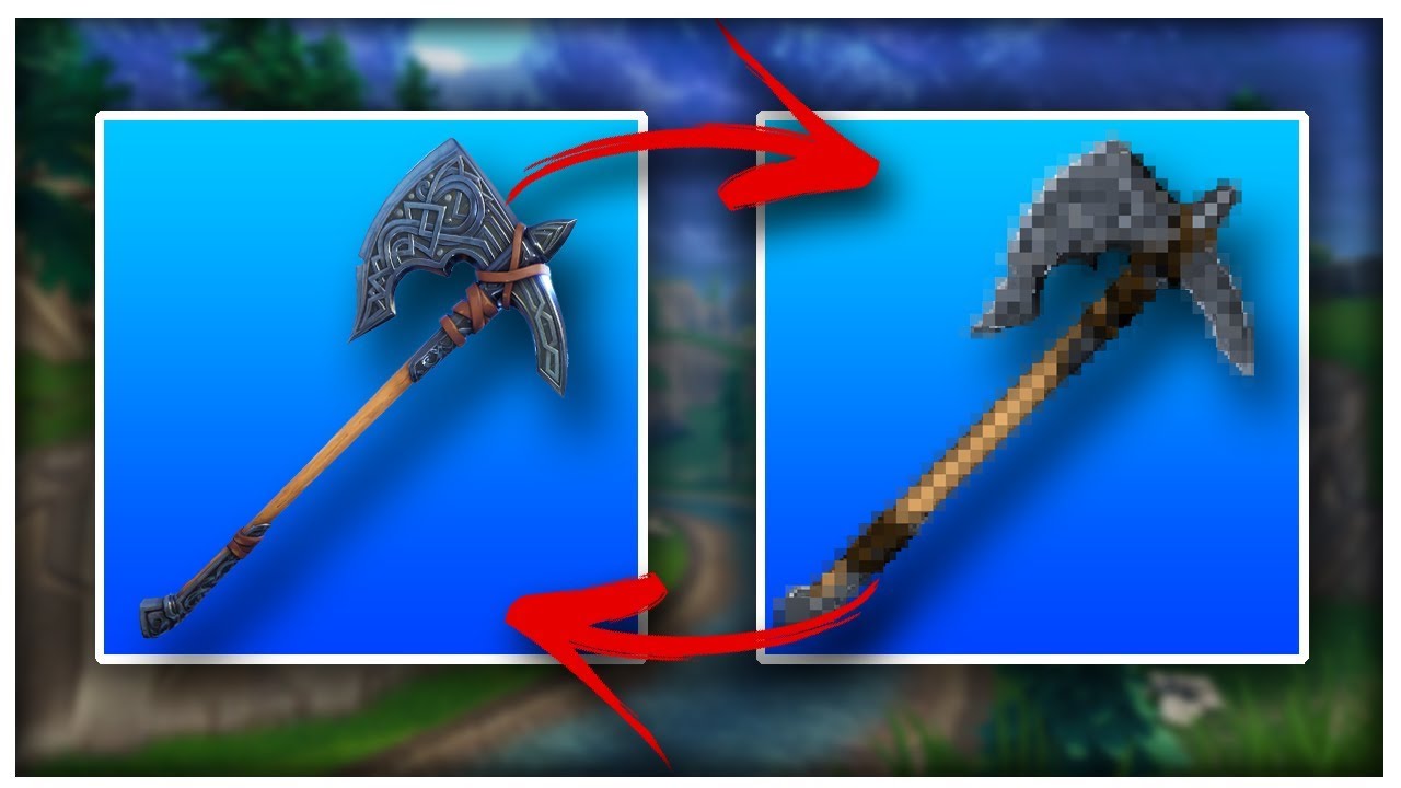 Fortnite Pickaxe In Minecraft (ForeBearer) *Speedart/Tutorial* - YouTube