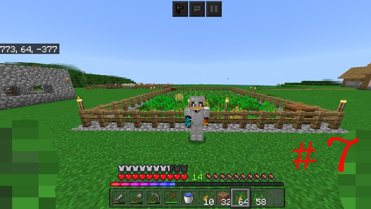 Minecraft : Starting Farming for Food | #7 - YouTube