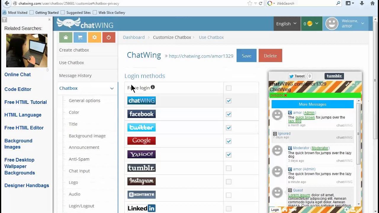 free webcast software Chatwing Chat App connect your website and phone ...