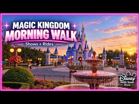 🔴 LIVE: Magic Kingdom Morning Walk at Disney World | Main Street, Cinderella Castle & Sunday Magic