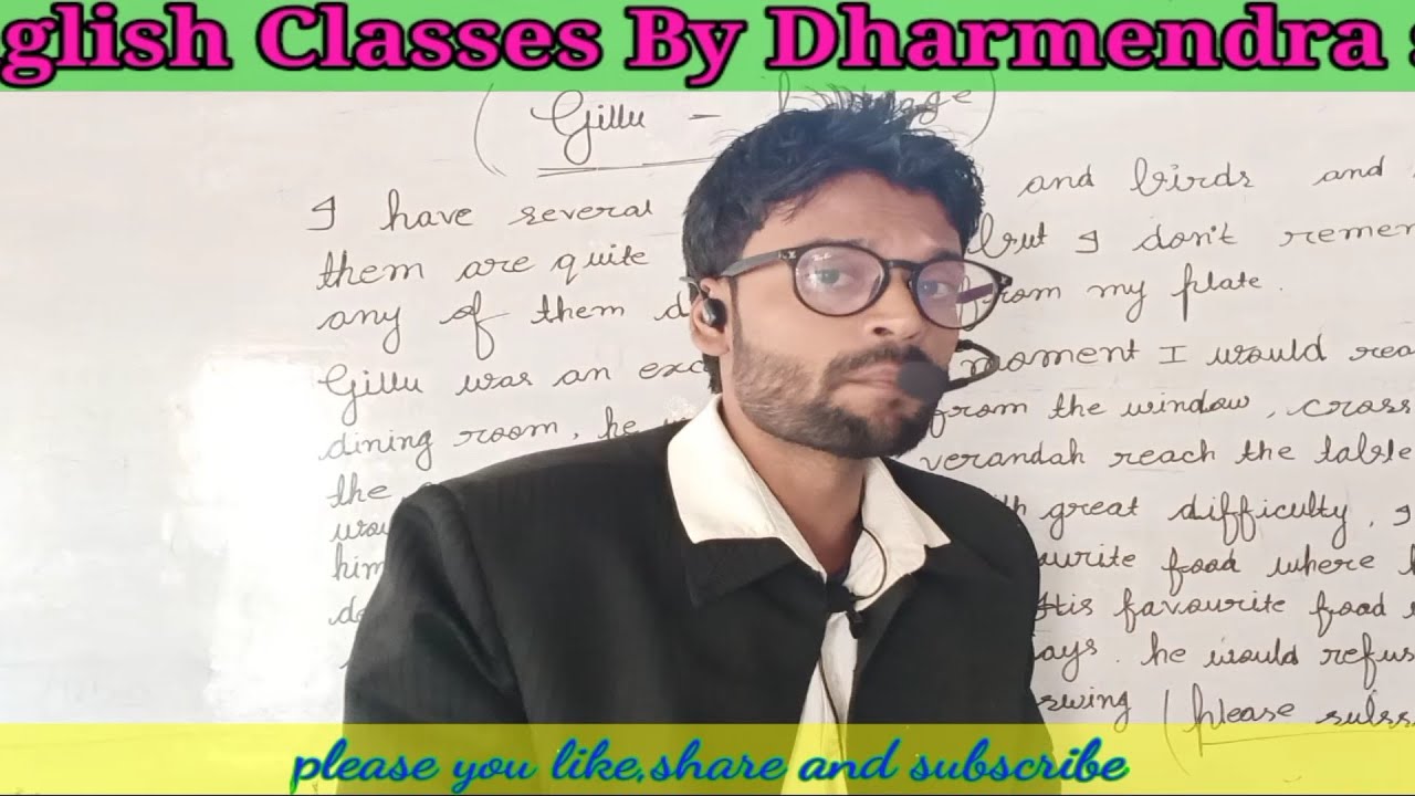 Gillu passage class 10 lesson 2 by Dharmendra sir - YouTube