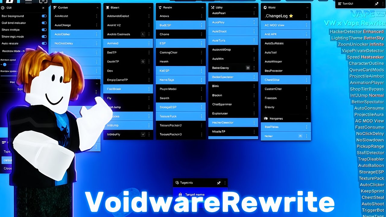 Bedwars Script | Voidware Rewrite | Best Hack | Op | Kill aura | Anti hit - YouTube