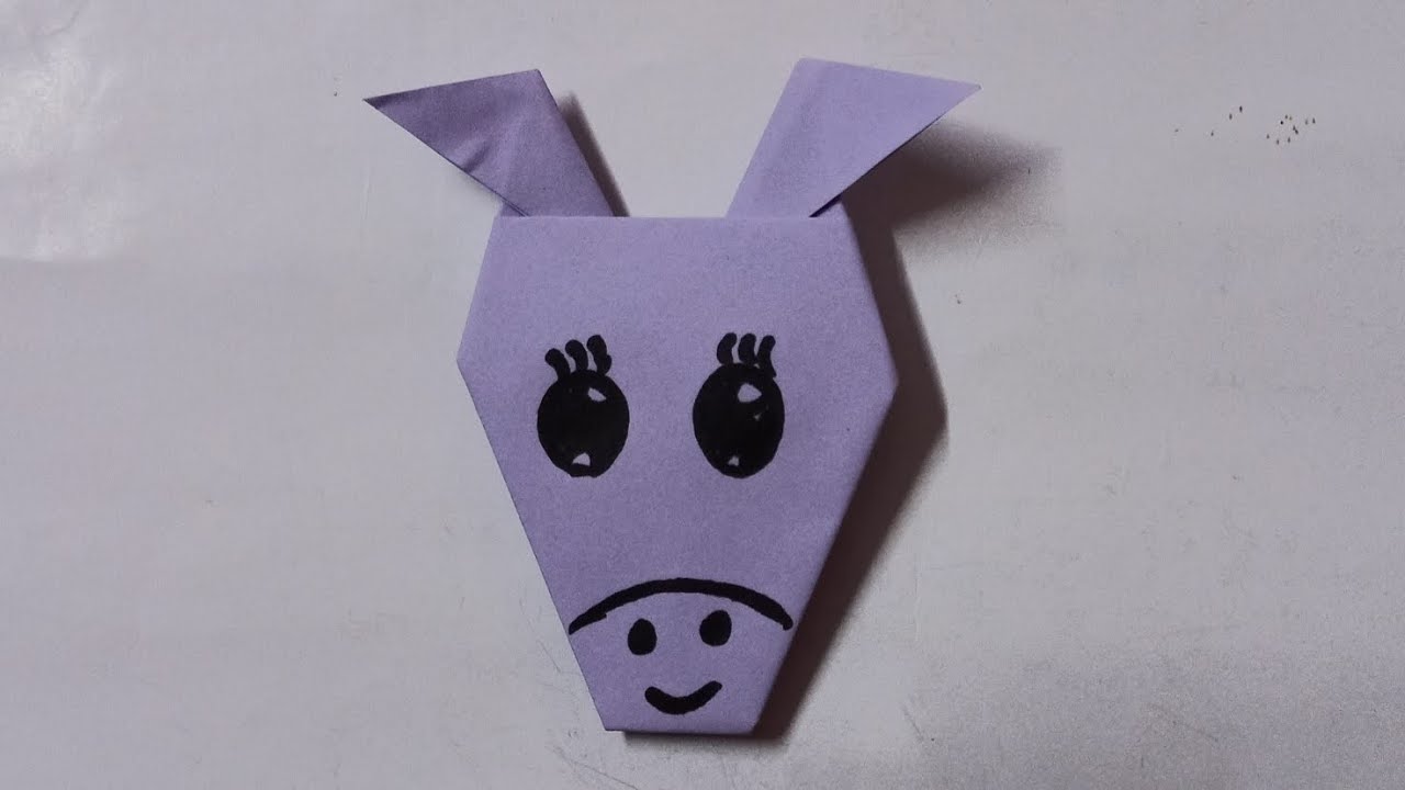 How to make Origami Donkey Face - Easy Step by Step Instructions - DIY ...