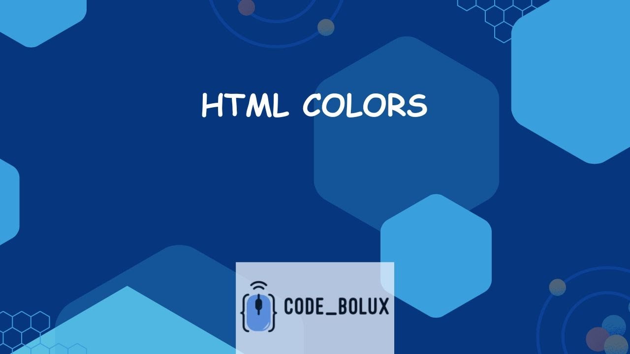 Awesome HTML Colors | CODEBOLUX - YouTube