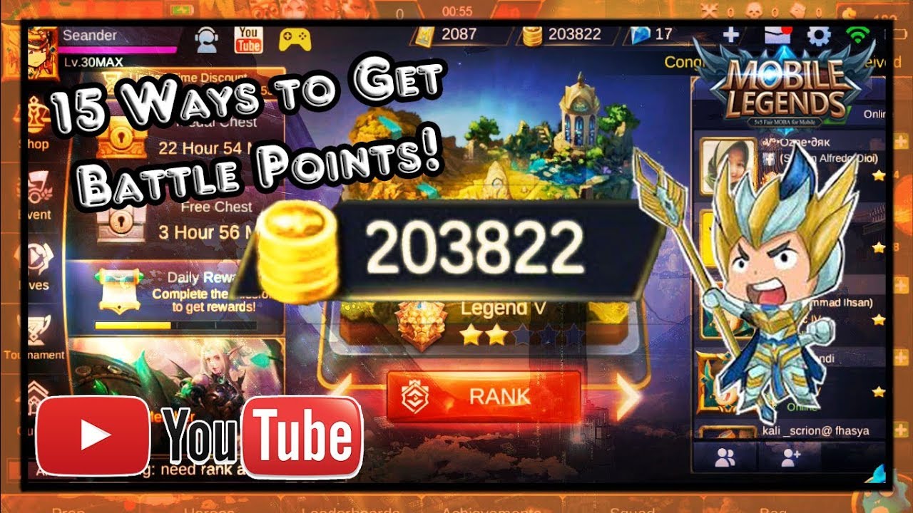 15 Ways to Get Battle Points in Mobile Legends : Bang Bang! - YouTube