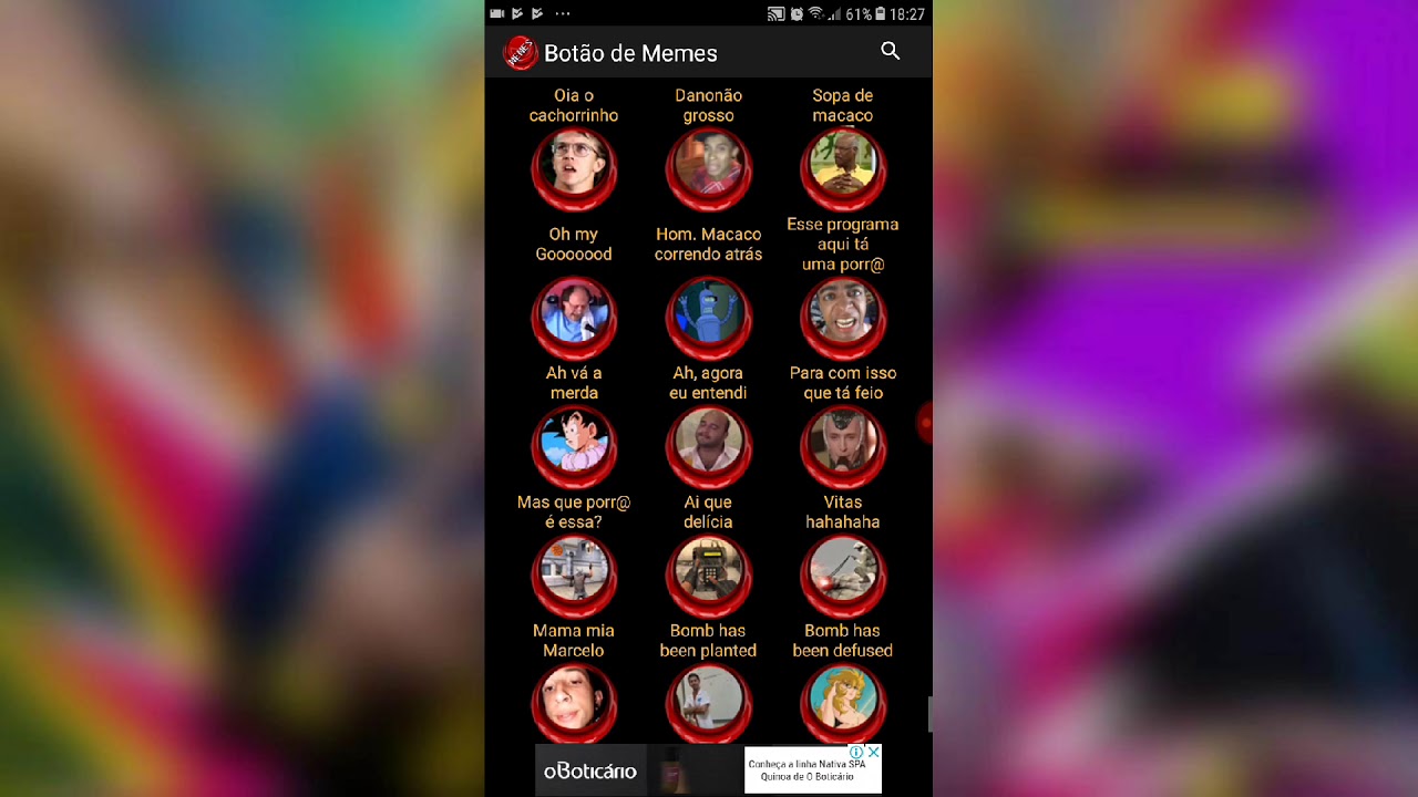 Botão de memes muito engraçado:) - YouTube
