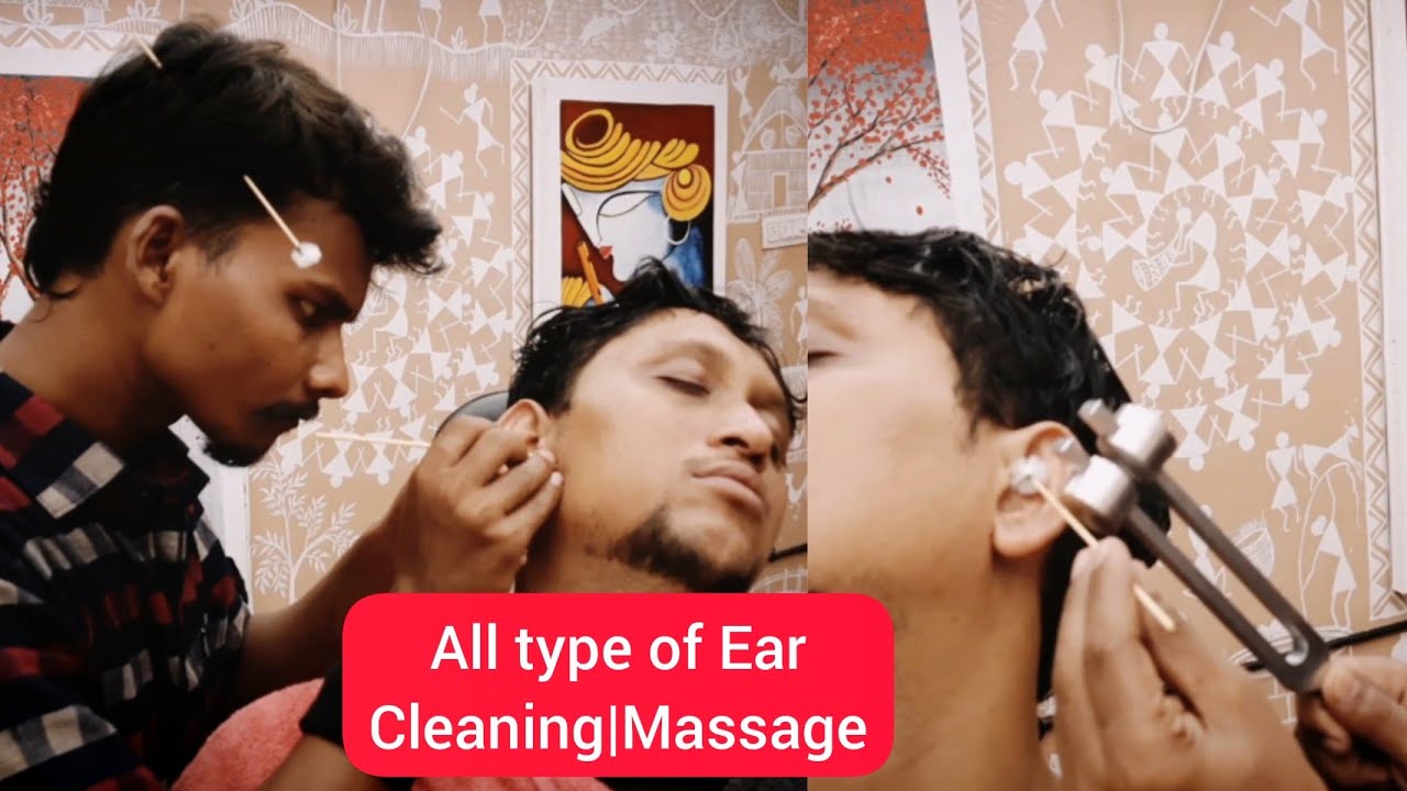 Ear Cleaning|Ear Massage|Ear wax|Relaxing Head Massage|Neck Cracking ...